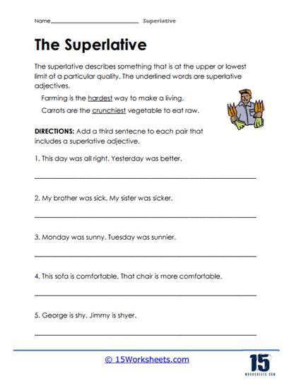 Superlative Adjectives Worksheets 15 Worksheets Worksheets Library