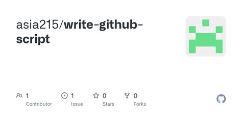 Github Asia Write Github Script