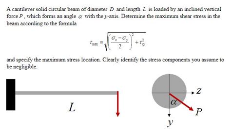 Bending Stress Formula For Circular Cantilever Beam The Best Picture