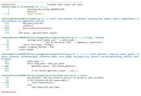 Stop Iteration Error · Issue 2742 · Matterportmaskrcnn · Github