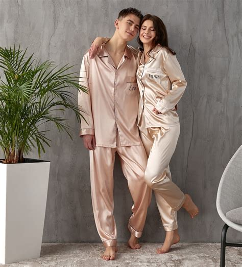 Mr And Mrs Custom Satin Pajamas Personalized Pajamas For Etsy