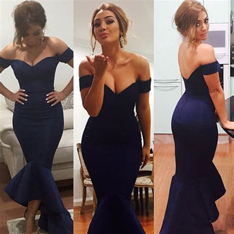 Cheap Elegant Off Shoulder Black Long Special Occasion Dresses Online