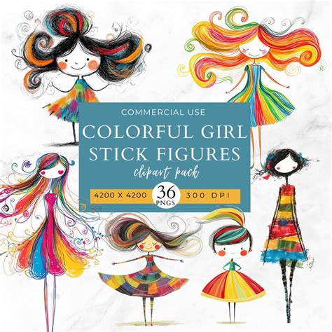 Female Stick Figures Etsy