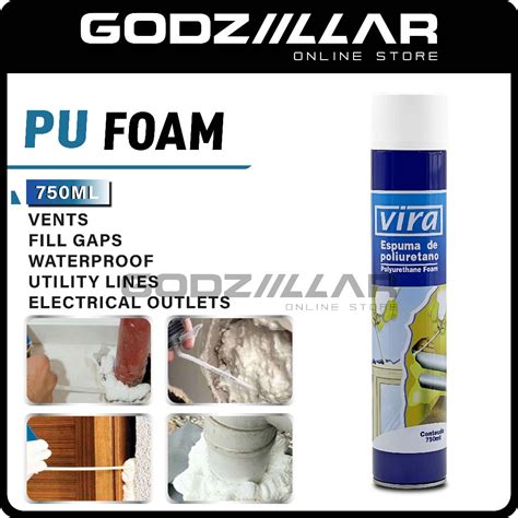 Vira Polyurethane Foam Pu Foam Spray 750ml Joint Spray Fill Crack Insulation Foam Filler