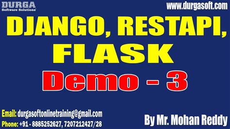 Django Rest Api Flask Tutorials Demo 3 By Mr Mohan Reddy On