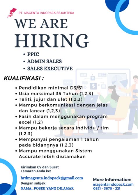 Lowongan Kerja Office Boy Operator Tax Staff Account Receivable