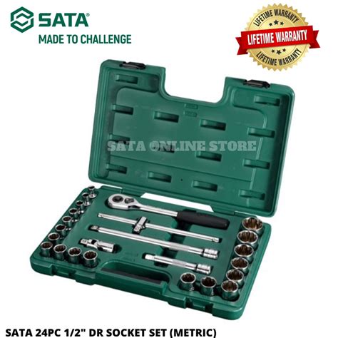 Sata 09060 09060 6 24pc 1 2 Dr Socket Set Socket And Ratchet Set