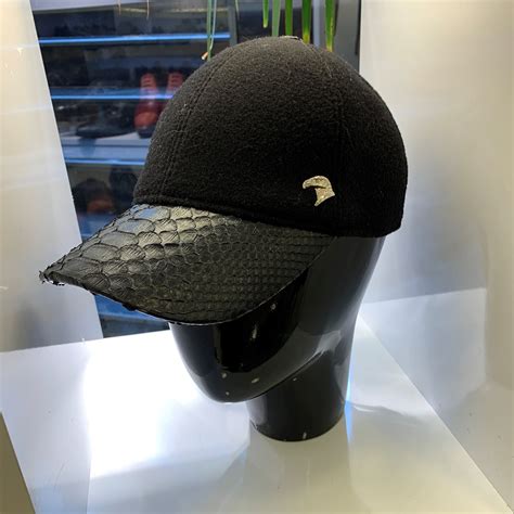 Sr Python Leather Wool Baseball Cap Leather Guys