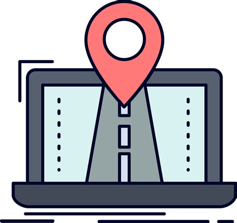 Navigation Map System Gps Route Flat Color Icon Vector 15054979 Vector Art At Vecteezy