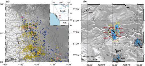 A Hydraulic Fracturing Activity And Seismicity In Northeast British Download Scientific