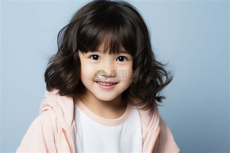 可爱的亚洲女孩白底下的温柔孩子高清图片下载 正版图片600695352 摄图网