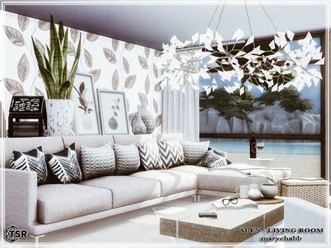 Marychabb S ALEN Living Room Living Room Sims 4 Sims 4 Cc