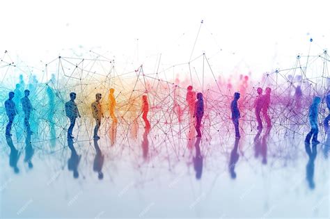 Premium Photo A Network Of People Connected Via A Small Neural Network