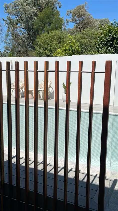 Iron Bark Batten Pool Fencing In 2023 Pool Landscape Design Pool