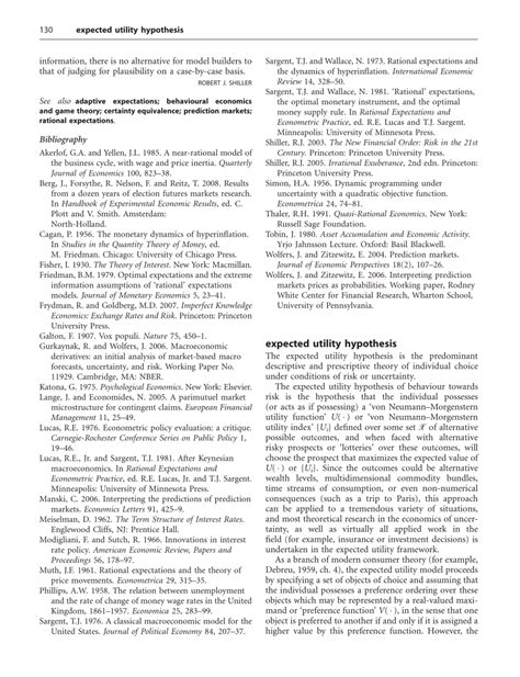 Pdf Expected Utility Hypothesis