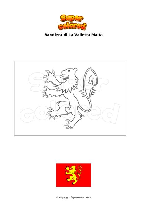 Disegno Da Colorare Bandiera Di La Valletta Malta