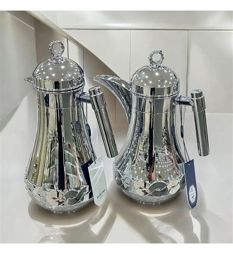 طقم ترمس فضي 2قطع