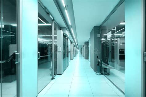 Data Center Corridor Technology Concept Stock Photo Image Of Blue