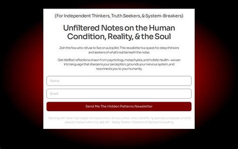 the hidden patterns newsletter