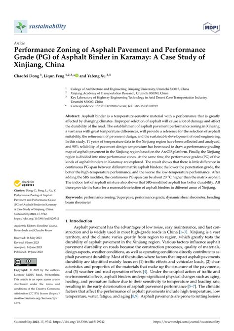 Pdf Performance Zoning Of Asphalt Pavement And Performance Grade Pg