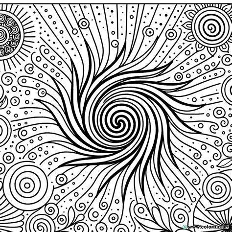Abstract Spiral Coloring Page Download Or Print For Free