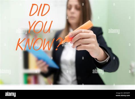 Writing Displaying Text Did You Know Conceptual Photo Fun Facts And