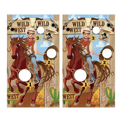 Western Party Throwing Sandbags Game Funny Sandbag Throwing Flag Sand