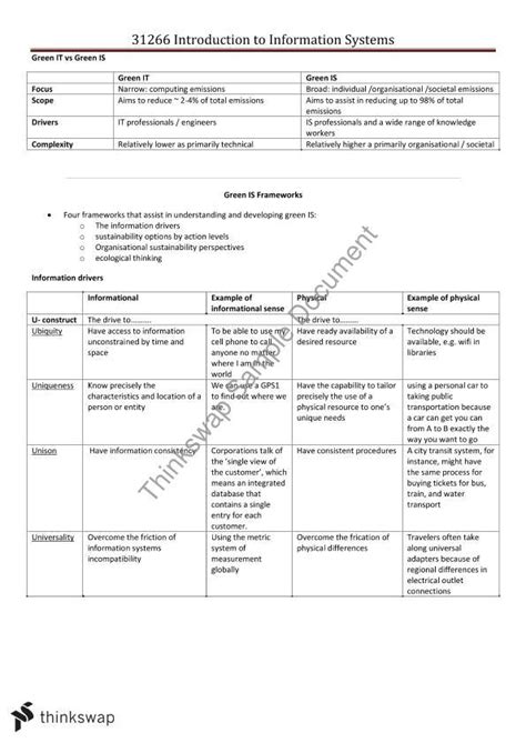 Introduction To Information Systems Lecture Notes 31266
