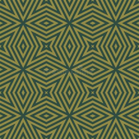 Geometric Line Seamless Pattern Vector Abstract Minimal Background Green Color Stock Vector