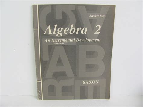 Algebra 2 Saxon Answer Key Pre Owned Saxon High School Mathematics Textbooks Homeschool Book Smart