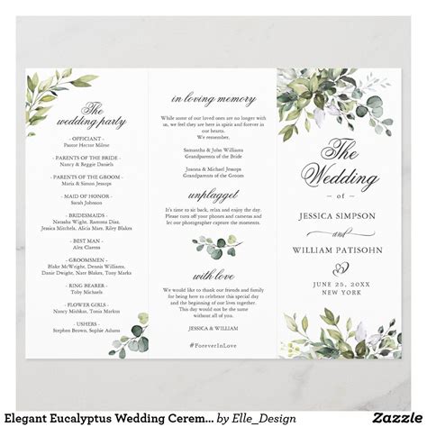 Modern Script Wedding Ceremony Program Zazzle Artofit