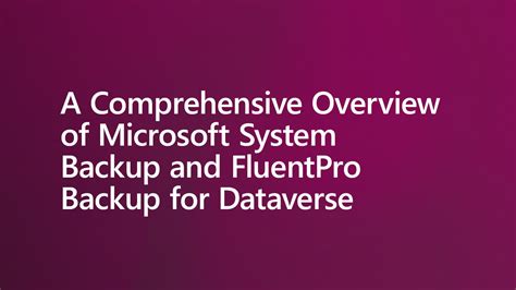 Library On Data Protection FluentPro Backup
