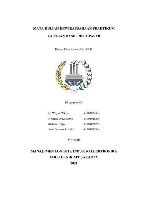 Laporan Riset Pasar Kelompok 1 Pdf