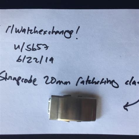 [wts] Strapcode 20mm Brushed Ratcheting Extension Clasp 25