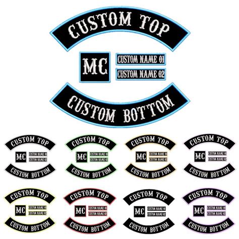 Custom Embroidered Mc Biker Patches Personalized Embroidery Rocker