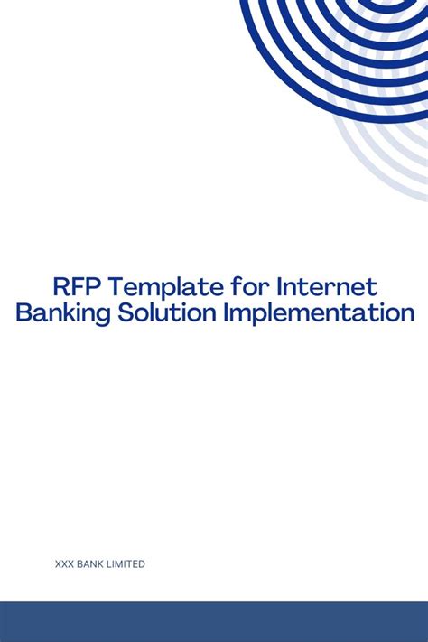 Rfp Template For Internet Banking Implementation Banking And Fintech Rfp Templates Rfp