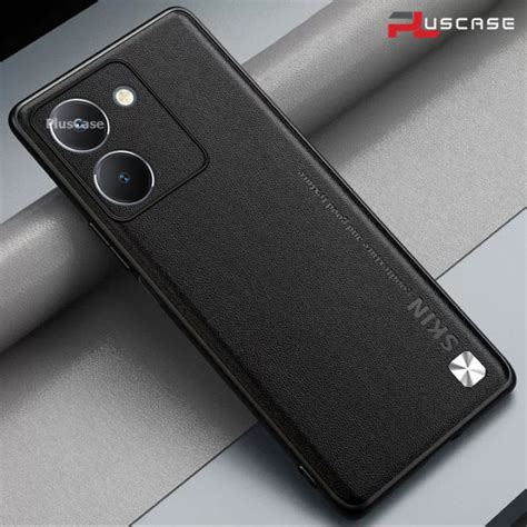 Pluscase For Vivo Y27s Y36 4g Luxury Pu Leather Case Soft Rubber Frame