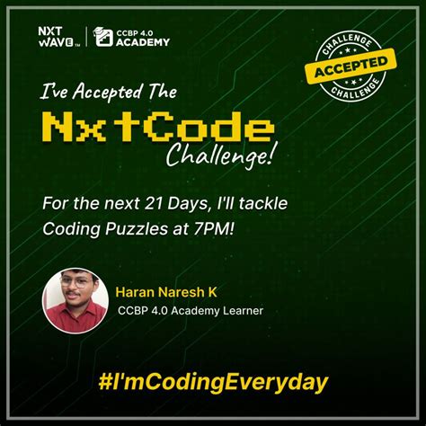 Haran Naresh K On Linkedin Nxtcode Nxtwave I