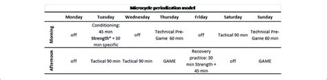 Microcycle Periodization Model Test Sessions Download