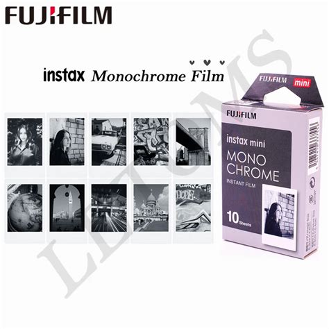 Пленка Fujifilm Instax Mini8 монохромная моно+ черная рамка+ небесно ...