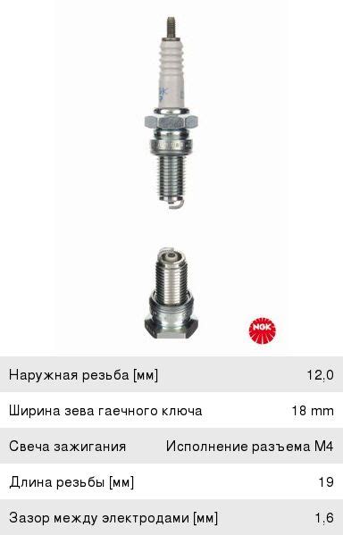 Свеча зажигания мото DR8EA NGK - 7162 - купить в Авто-Альянс, низкая ...