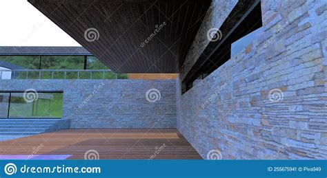 Wall Cladding Design With Old Yellow Slate Looks Respectable Lasts A