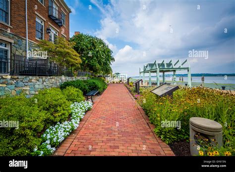 Gardens And Apartment Building Along The Potomac River Waterfront In