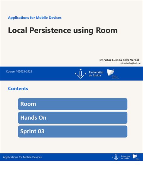 09 App Mobile Teo Local Persistence Using Room Pdf Databases Class Computer Programming