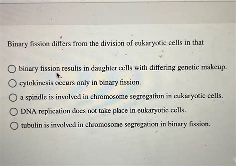 solved binary fission differs from the division of