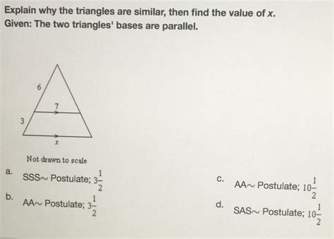 solved explain why the triangles are similar then find the