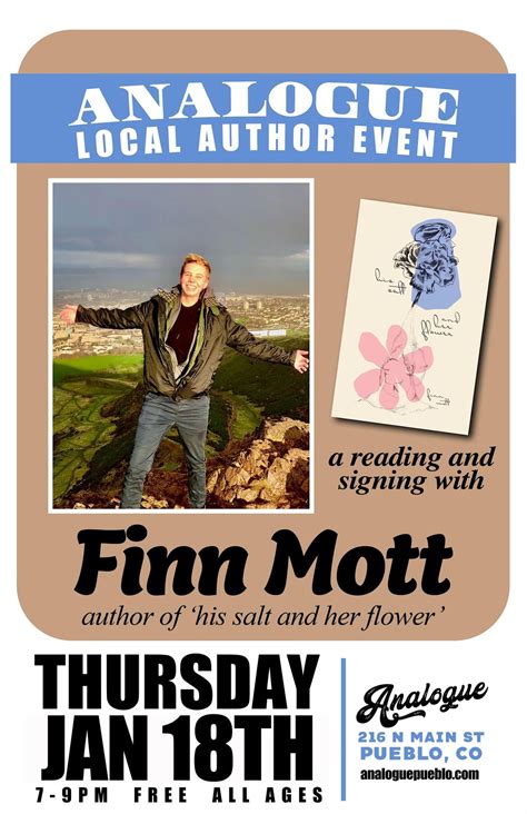 Author Reading Series At Analogue With Finn Mott Analogue Books
