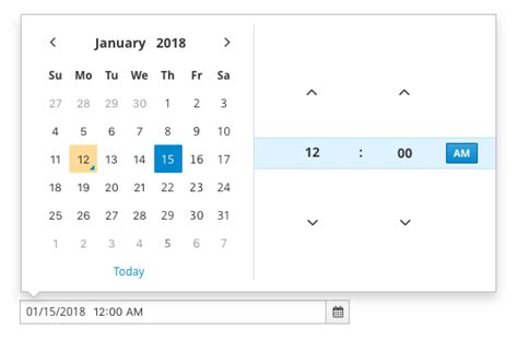 Date And Time Patternfly