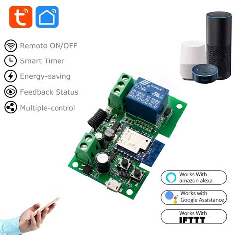 Dc 5v 12v 433mhz Wifi Wireless Smart Switch Relay Module For Smart Hom