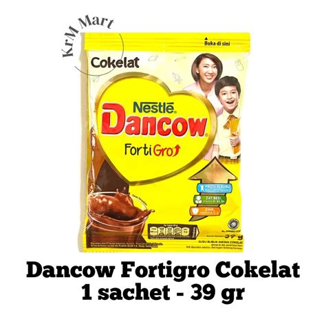 Jual Dancow Fortigro Instant Cokelat 1 Sachet Susu Bubuk Coklat